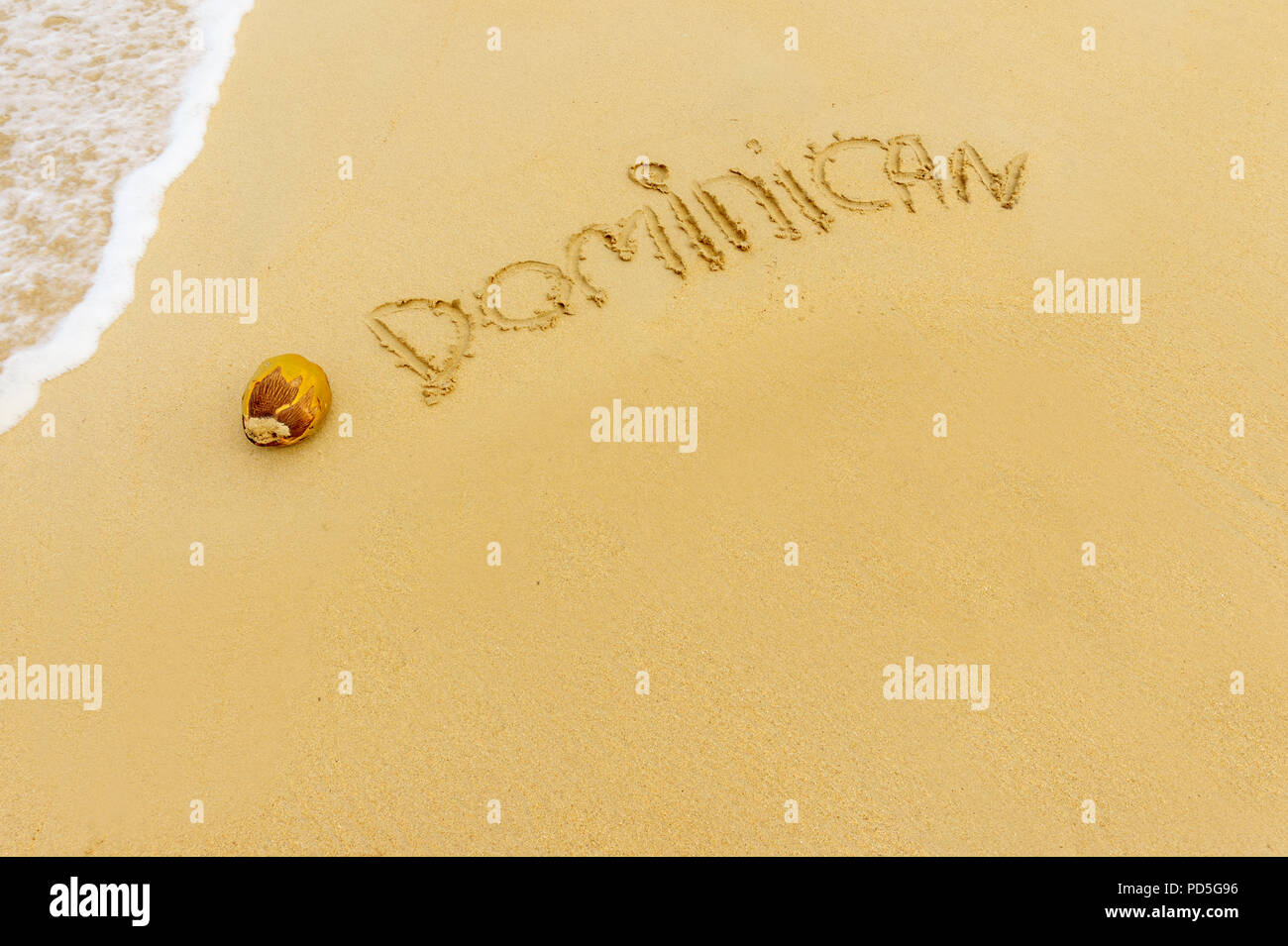 vacation in Dominican republic concept. lettering Dominican Republic on ...