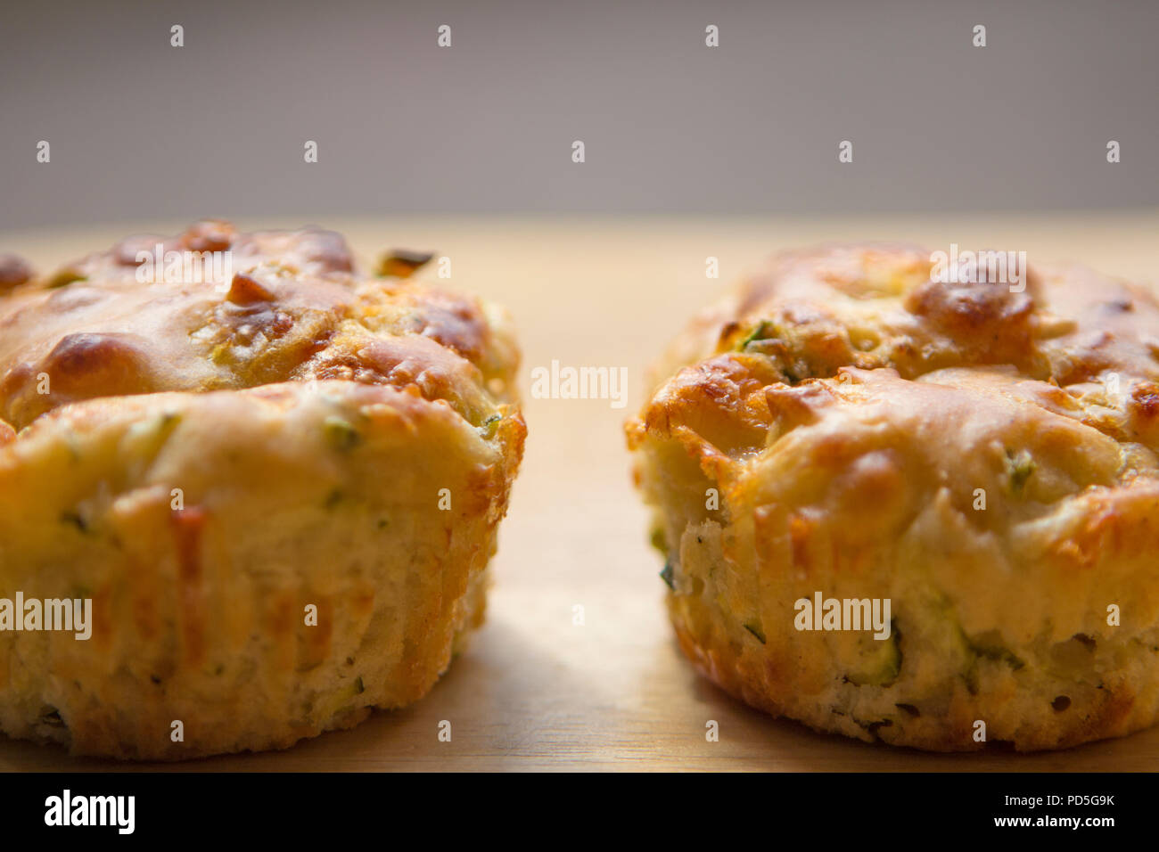 Courgette and cheese savoury muffins Stock Photo - Alamy