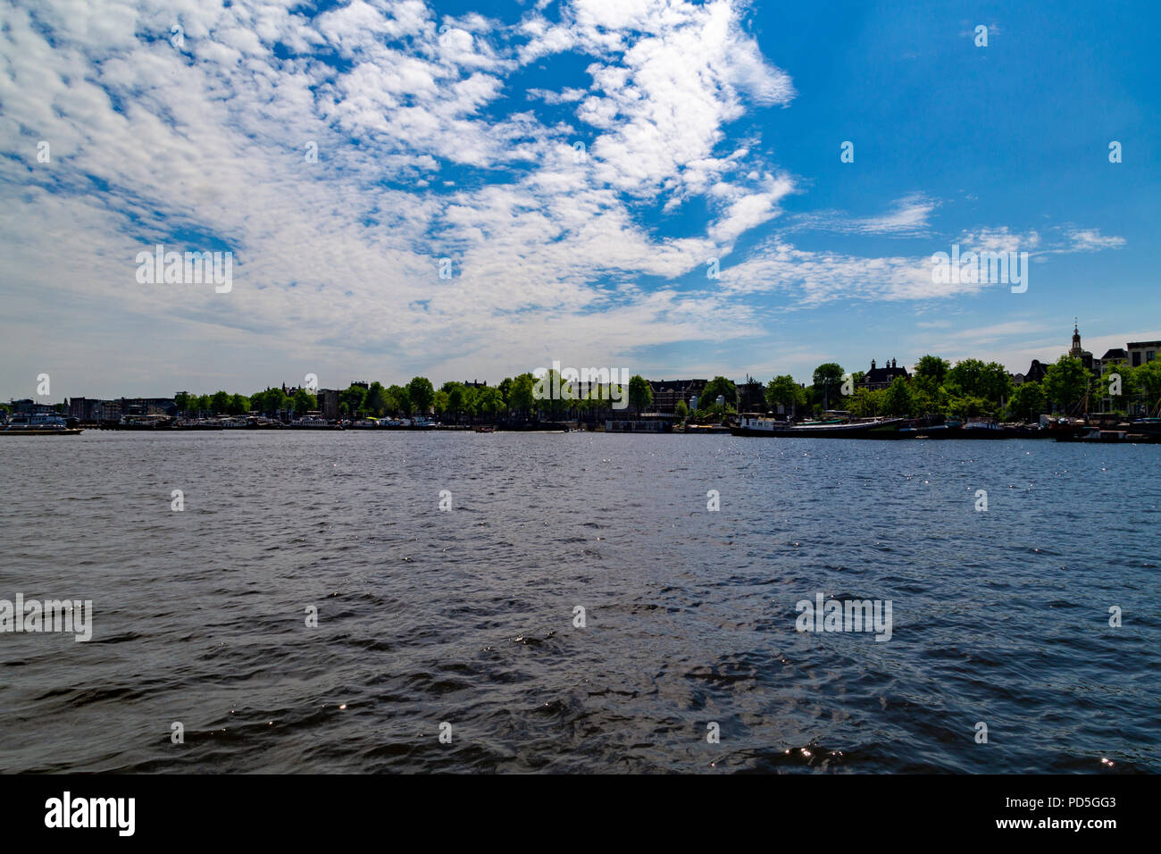 River view in Amsterdam, Netherlands Stock Photo - Alamy