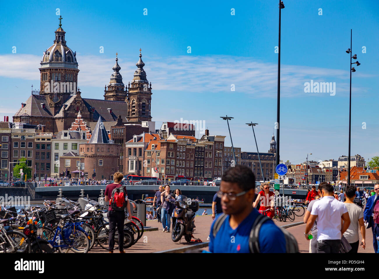 Street view in Amsterdam, Netherlands Stock Photo - Alamy