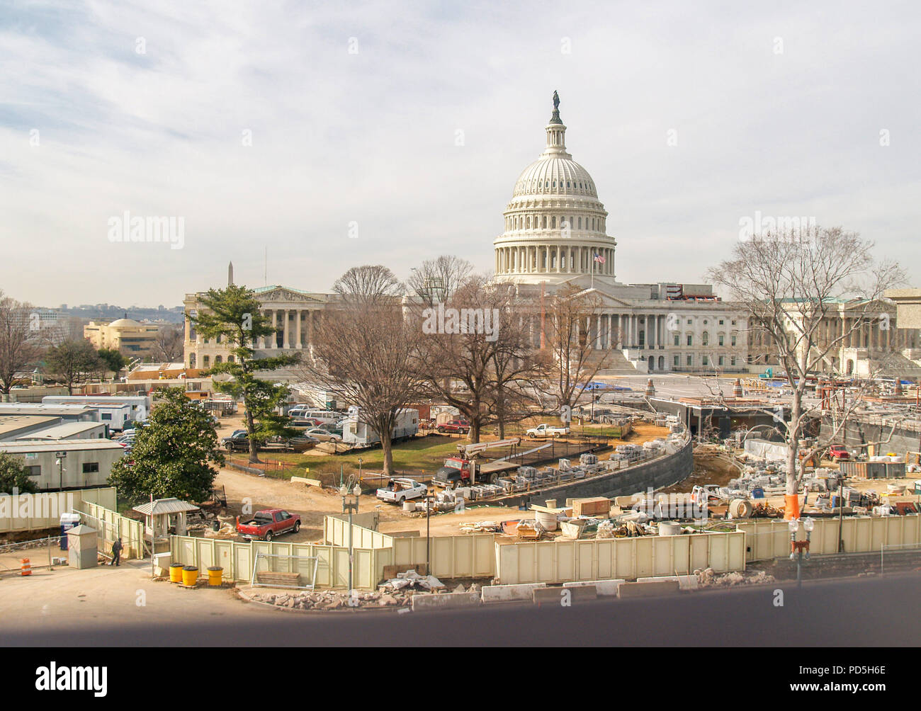 U.S Capitol Visitor Center under construction January 1, 2006, seen ...
