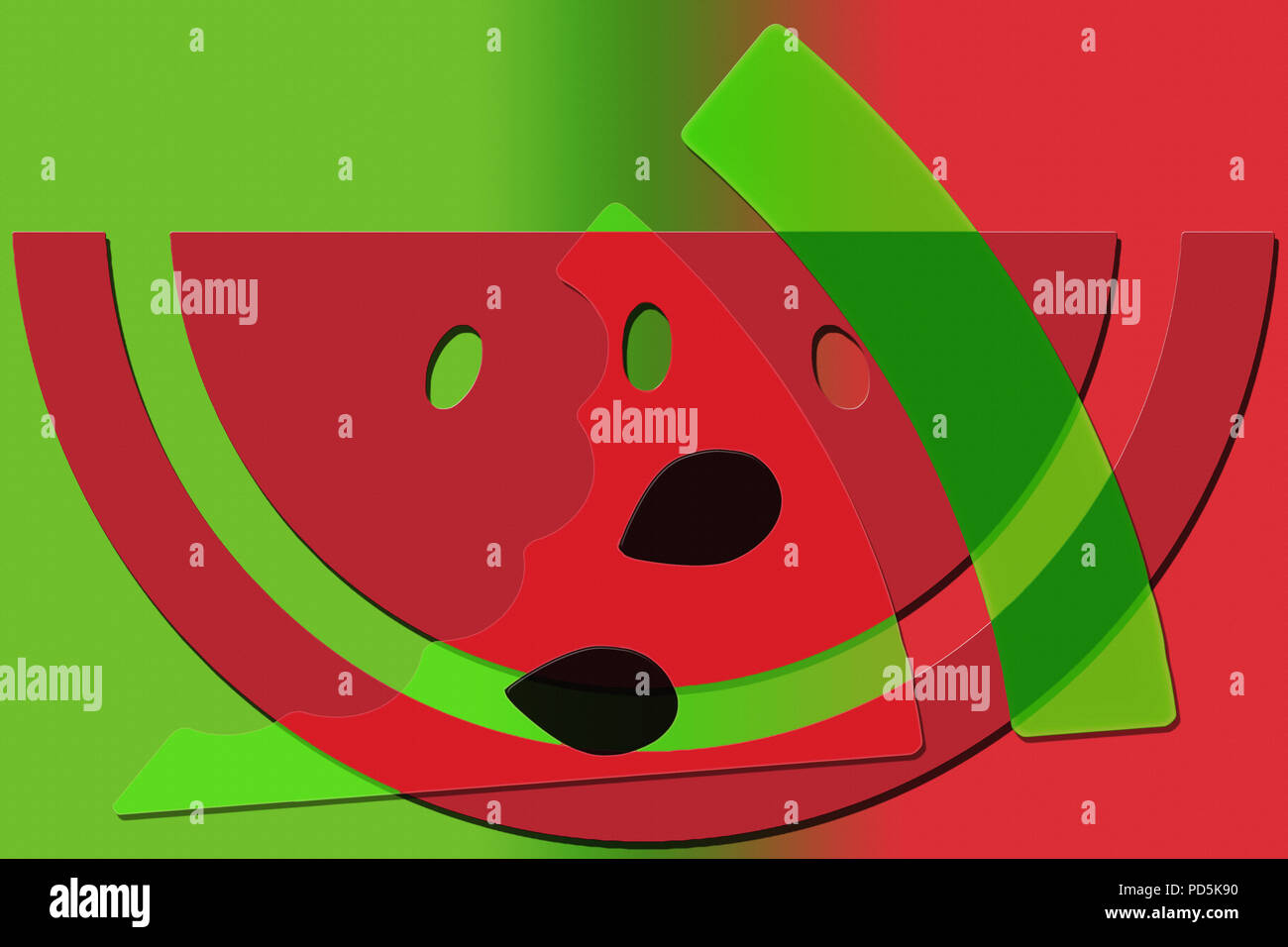 Watermelon shapes - Delicious! Stock Photo - Alamy