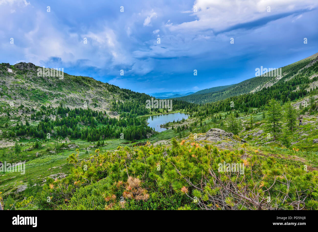 One from seven cleanest mountain Karakol lakes, located in the valley ...