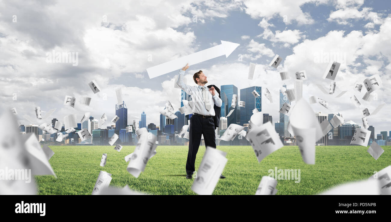 Showing right business direction Stock Photo - Alamy