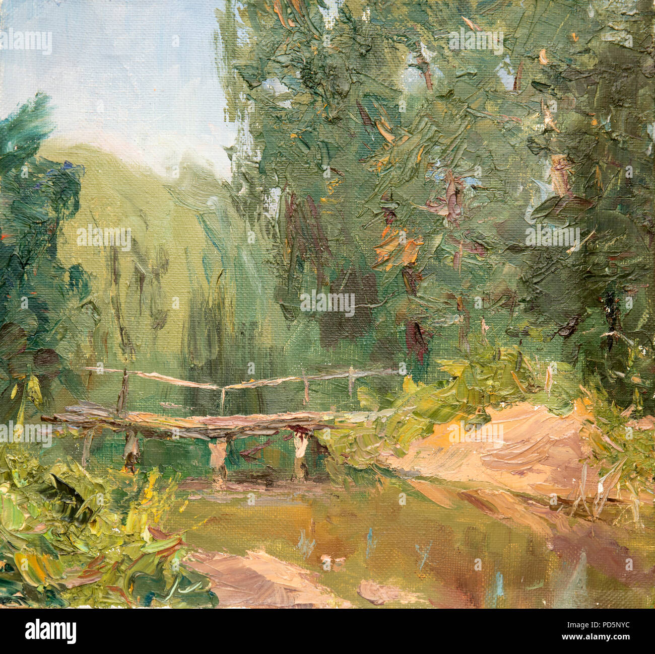 landscape, oil painting, hand made Stock Photo - Alamy