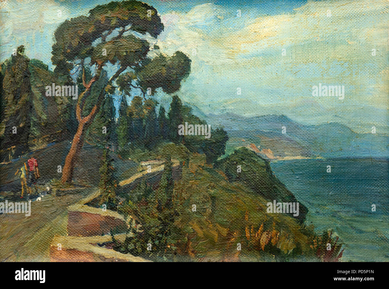 landscape, oil painting, hand made Stock Photo - Alamy