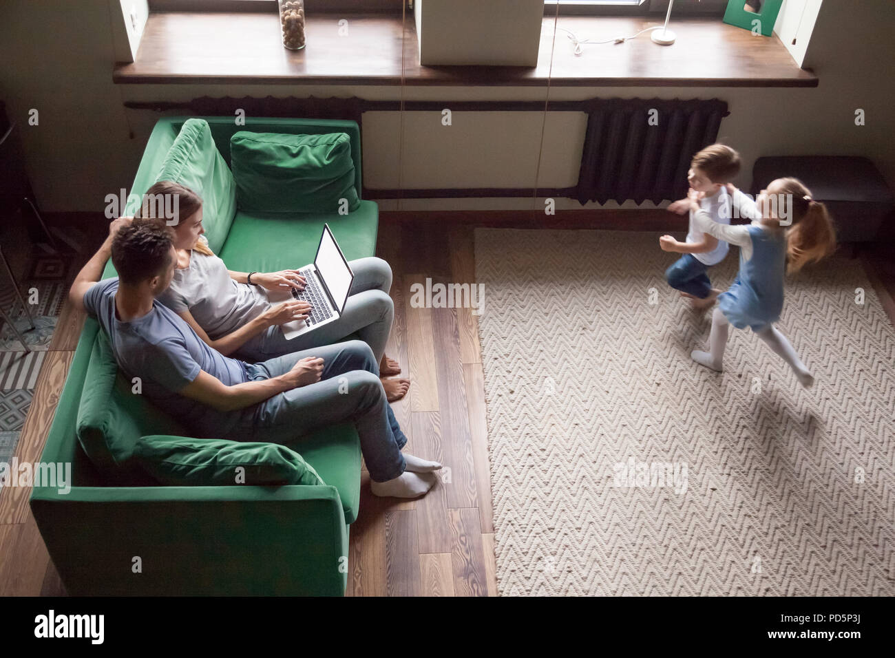 Top view daughter mom using hi-res stock photography and images - Alamy