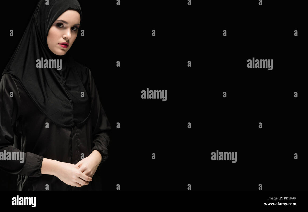 Portrait of young Muslim woman in traditional clothes Stock Photo - Alamy