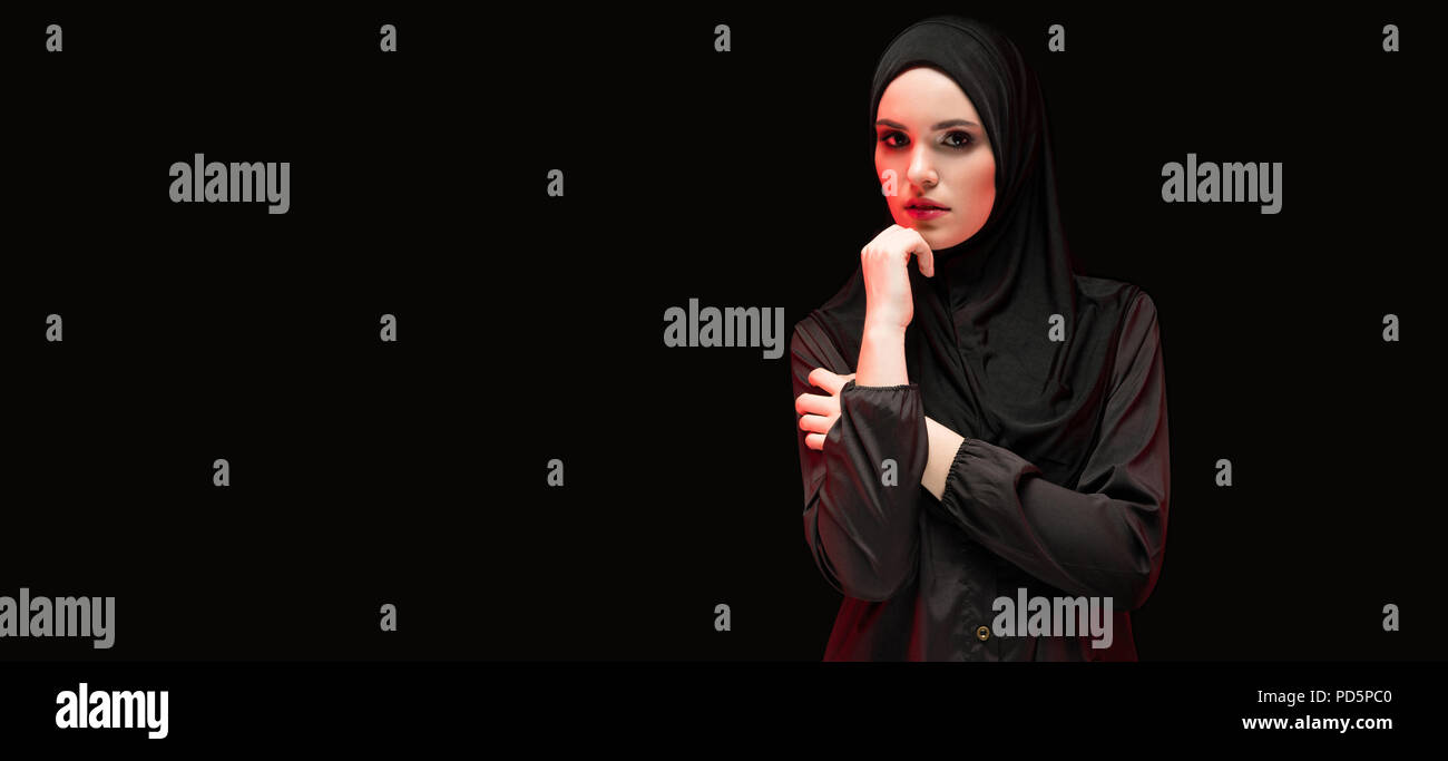 Portrait of young Muslim woman in traditional clothes Stock Photo - Alamy