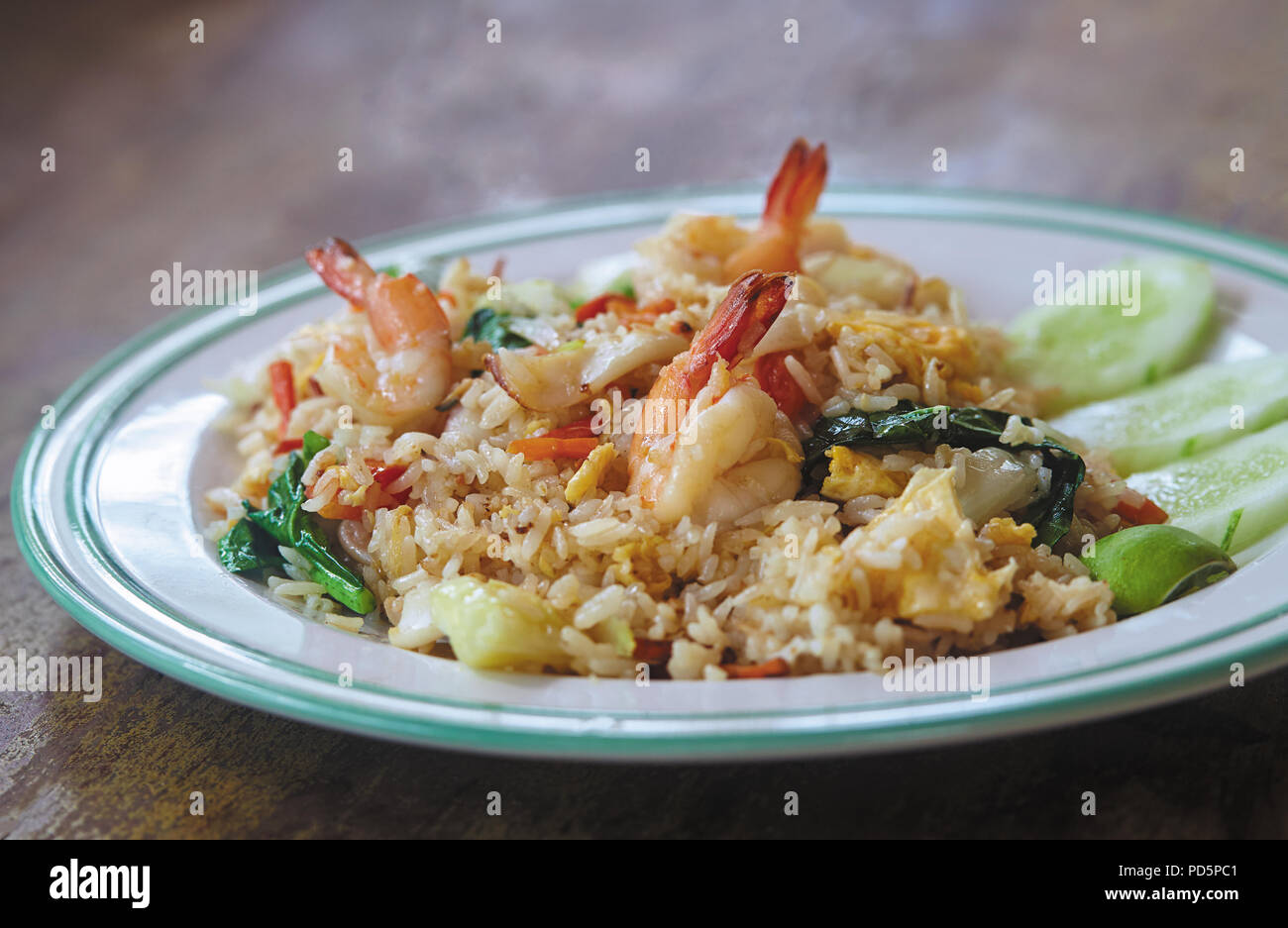 fried rice with seafood in Thai style Stock Photo - Alamy