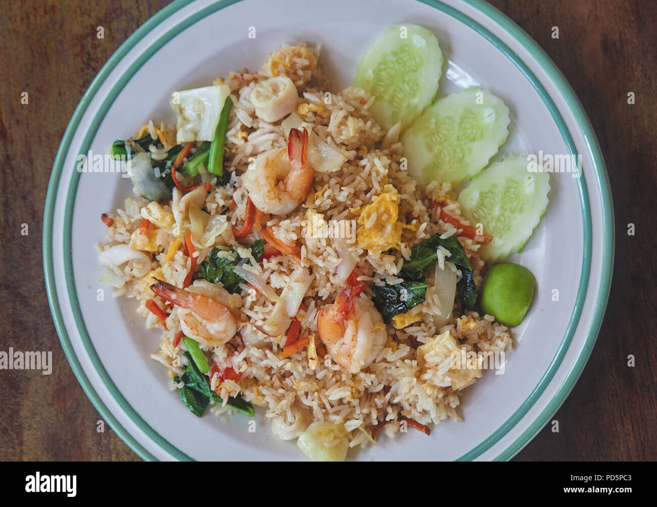 fried rice with seafood in Thai style Stock Photo - Alamy