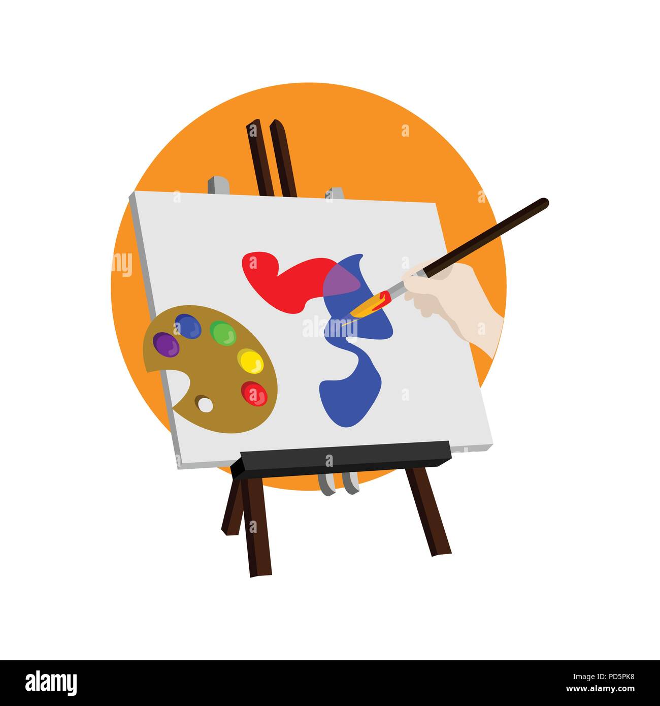Painting Art School Vector Illustration Graphic Design Stock Vector ...