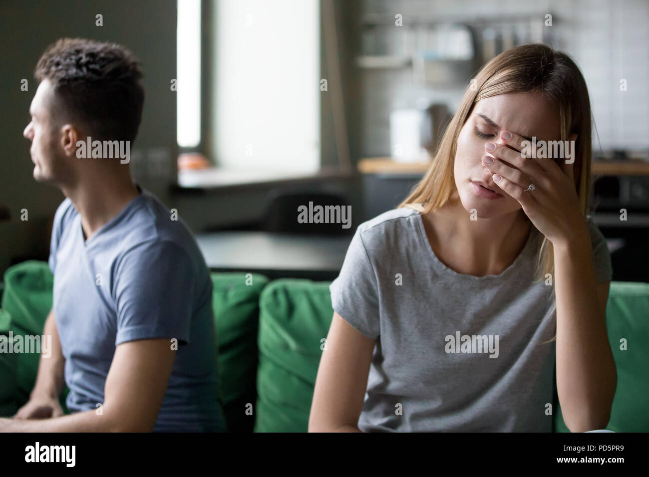 Woman crying after breakup boyfriend hi-res stock photography and ...