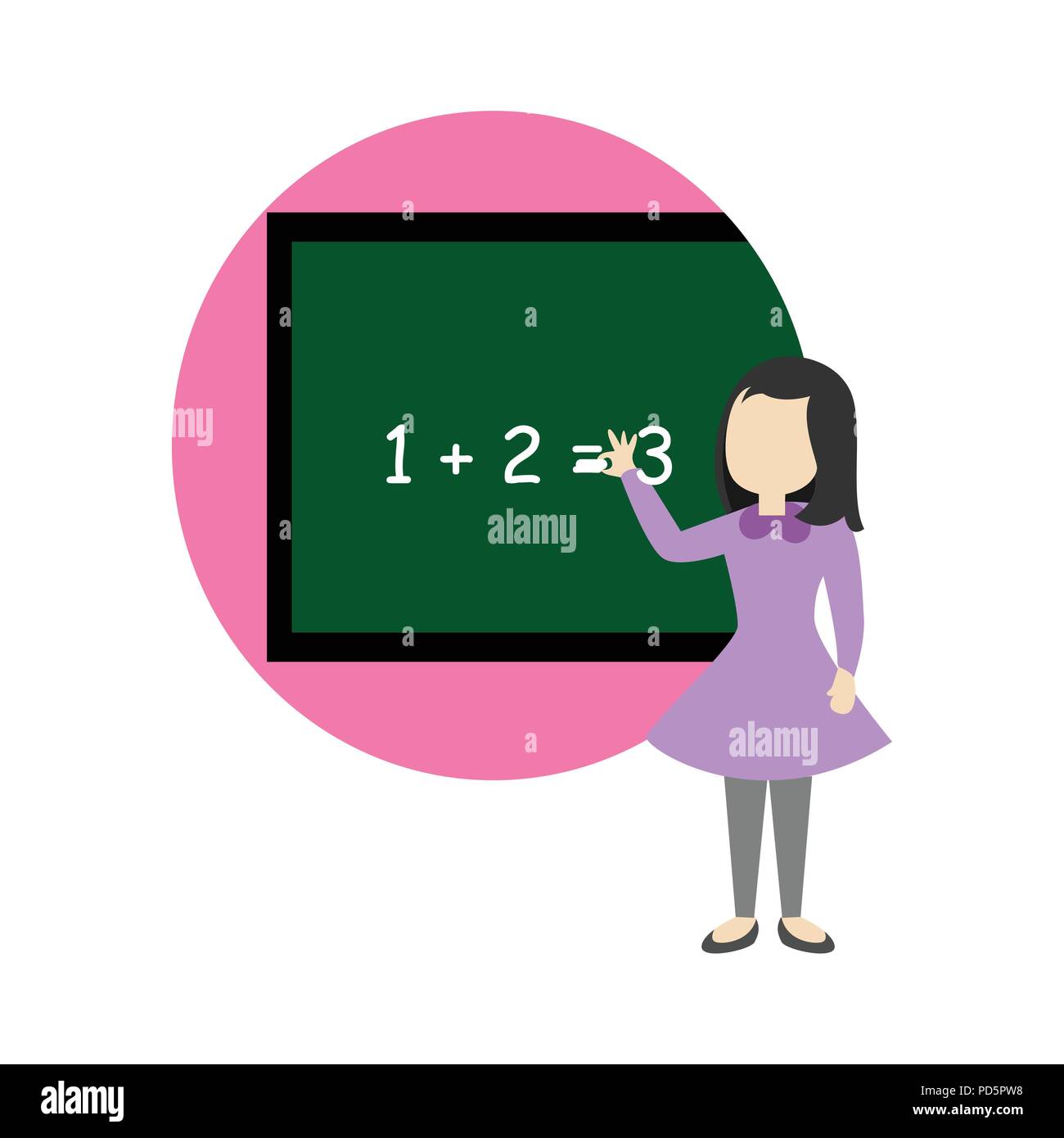 Explaining Math School Vector Illustration Symbol Graphic Design ...