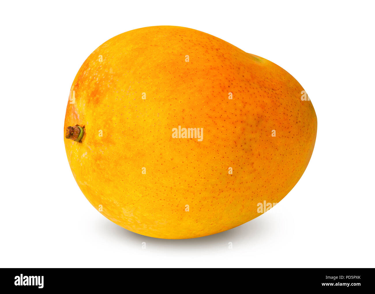 Yellow mango isolated on a white background Stock Photo - Alamy