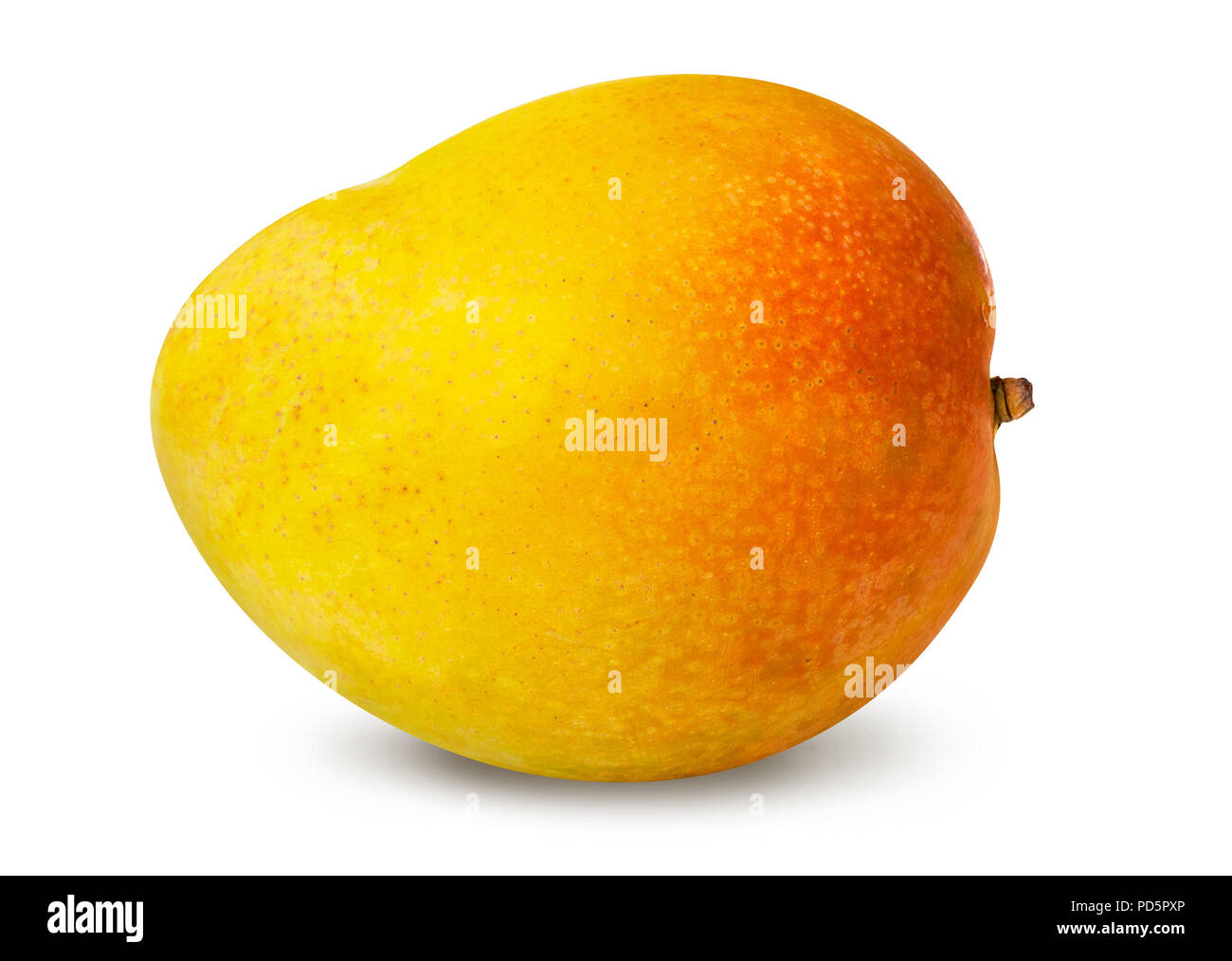 Yellow mango isolated on a white background Stock Photo - Alamy