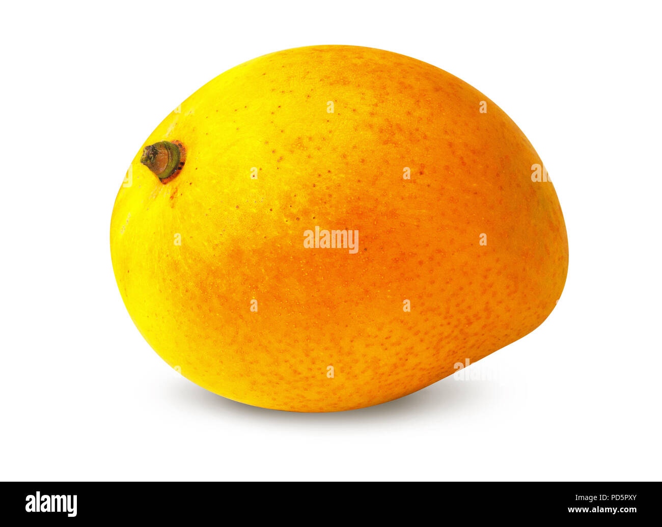 Yellow mango isolated on a white background Stock Photo - Alamy