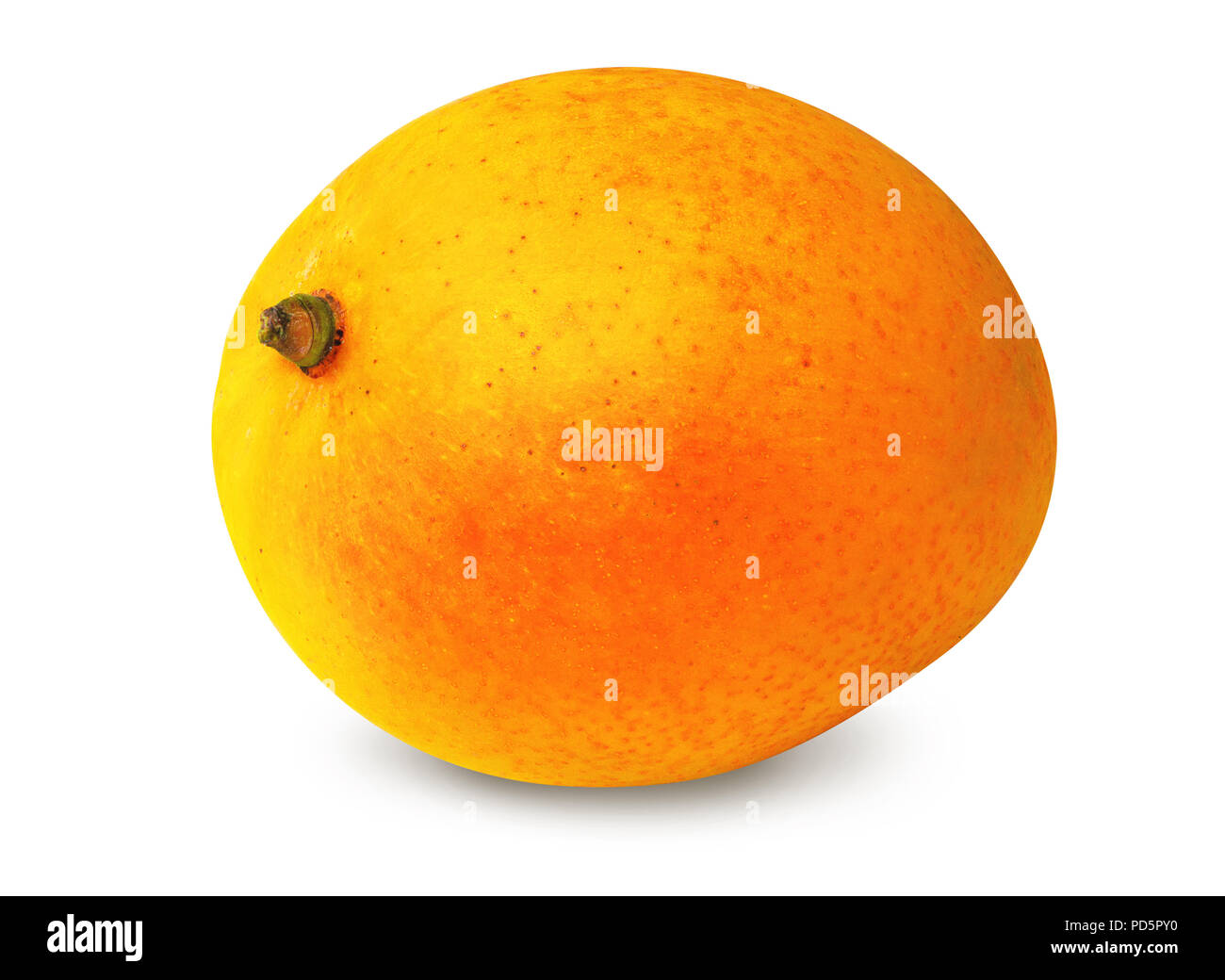 Yellow mango isolated on a white background Stock Photo - Alamy