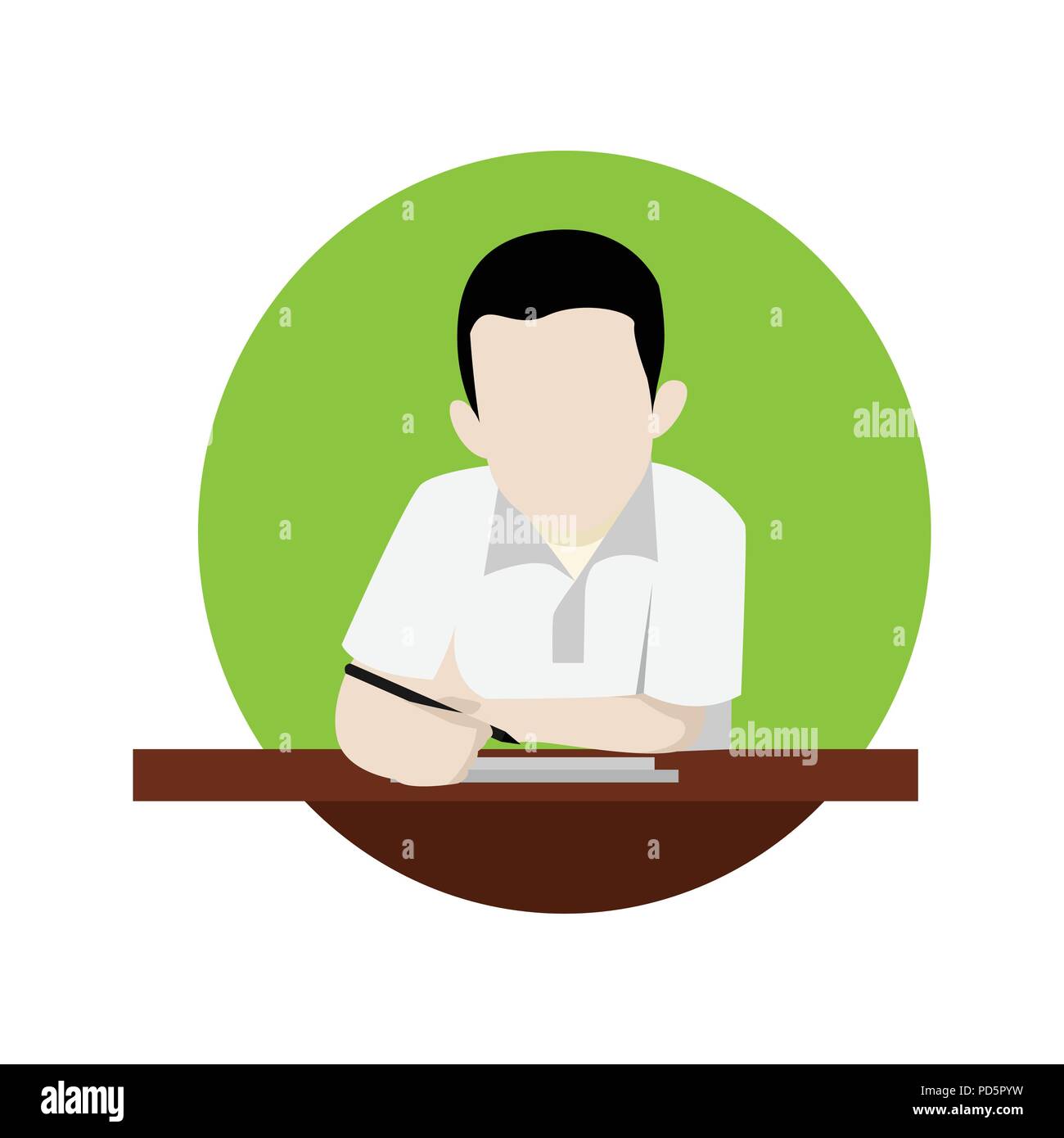 Student Learning School Vector Illustration Symbol Graphic Design ...