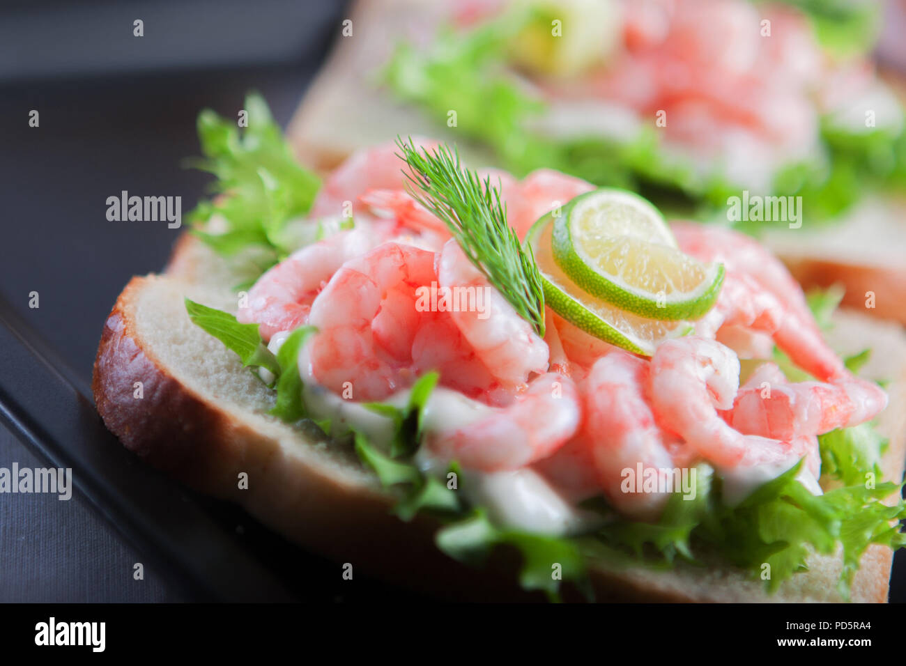 Prawn mayonnaise sandwich hi-res stock photography and images - Alamy
