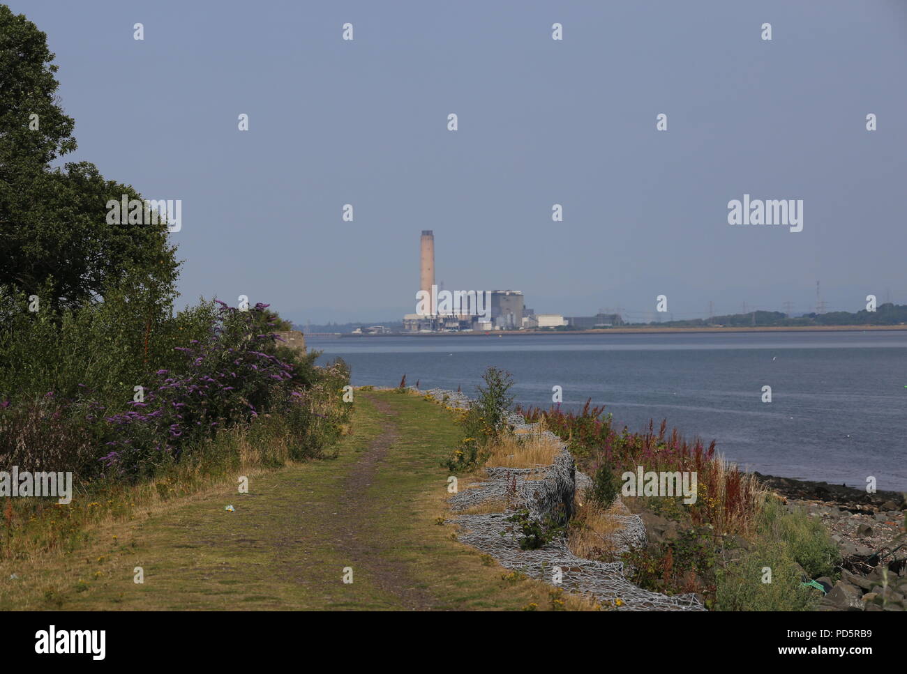 John Muir Way and Longannet power station Scotland July 2018 Stock ...