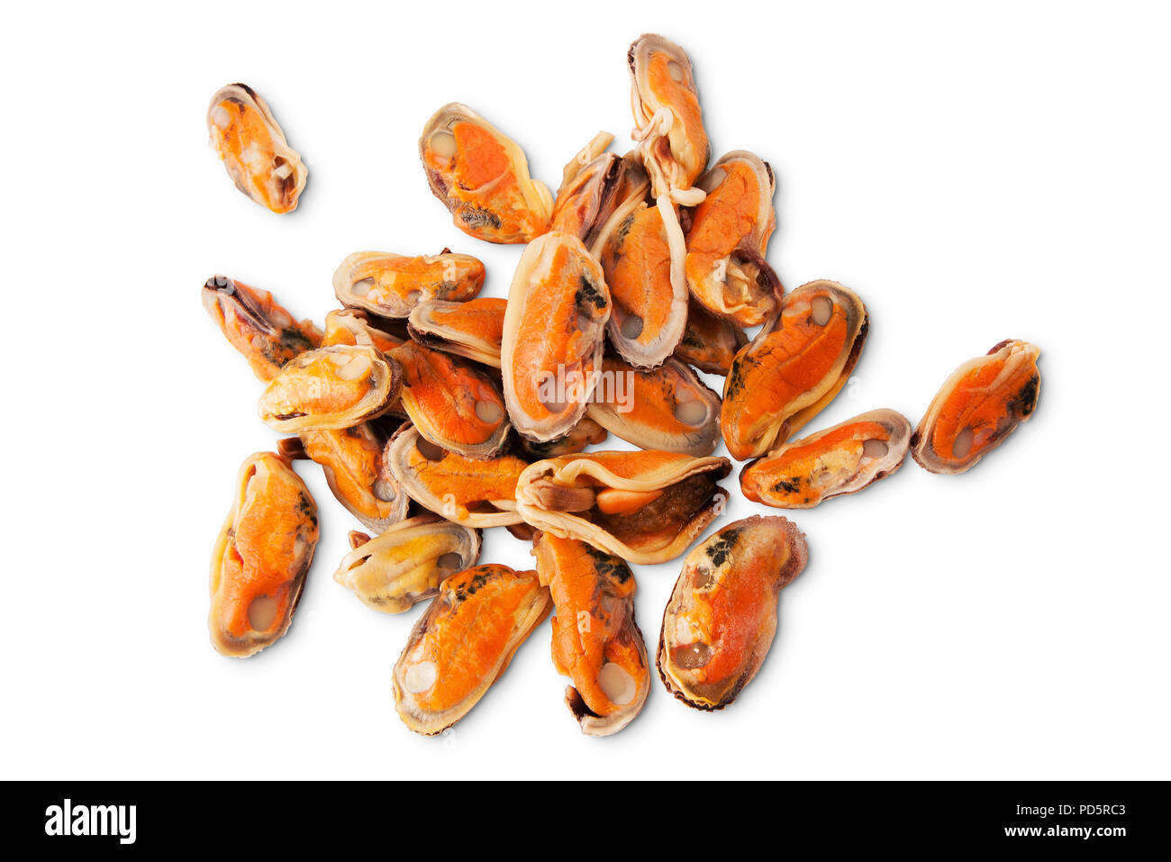 Meat mussels isolated on white background Stock Photo - Alamy
