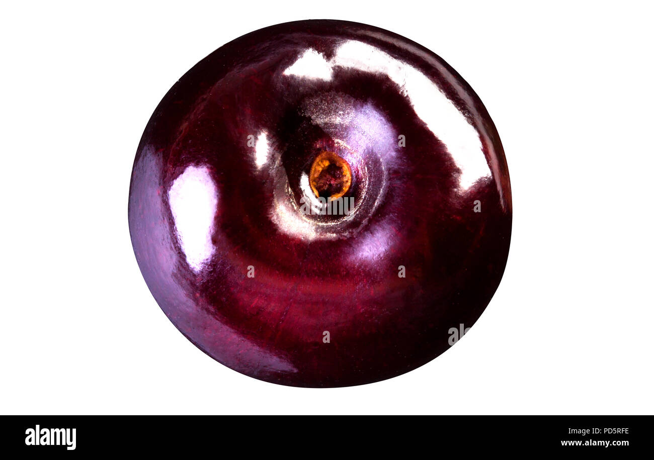 One cherry isolated on white background Stock Photo - Alamy