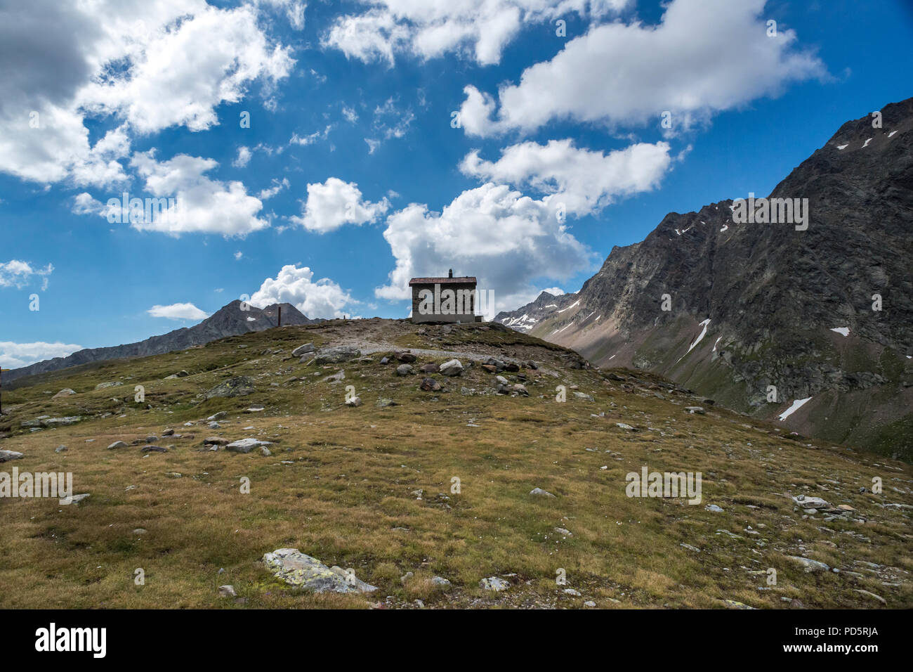 Timmelsjoch alpine pass near Obergurgl in Oetztal mountains of the ...