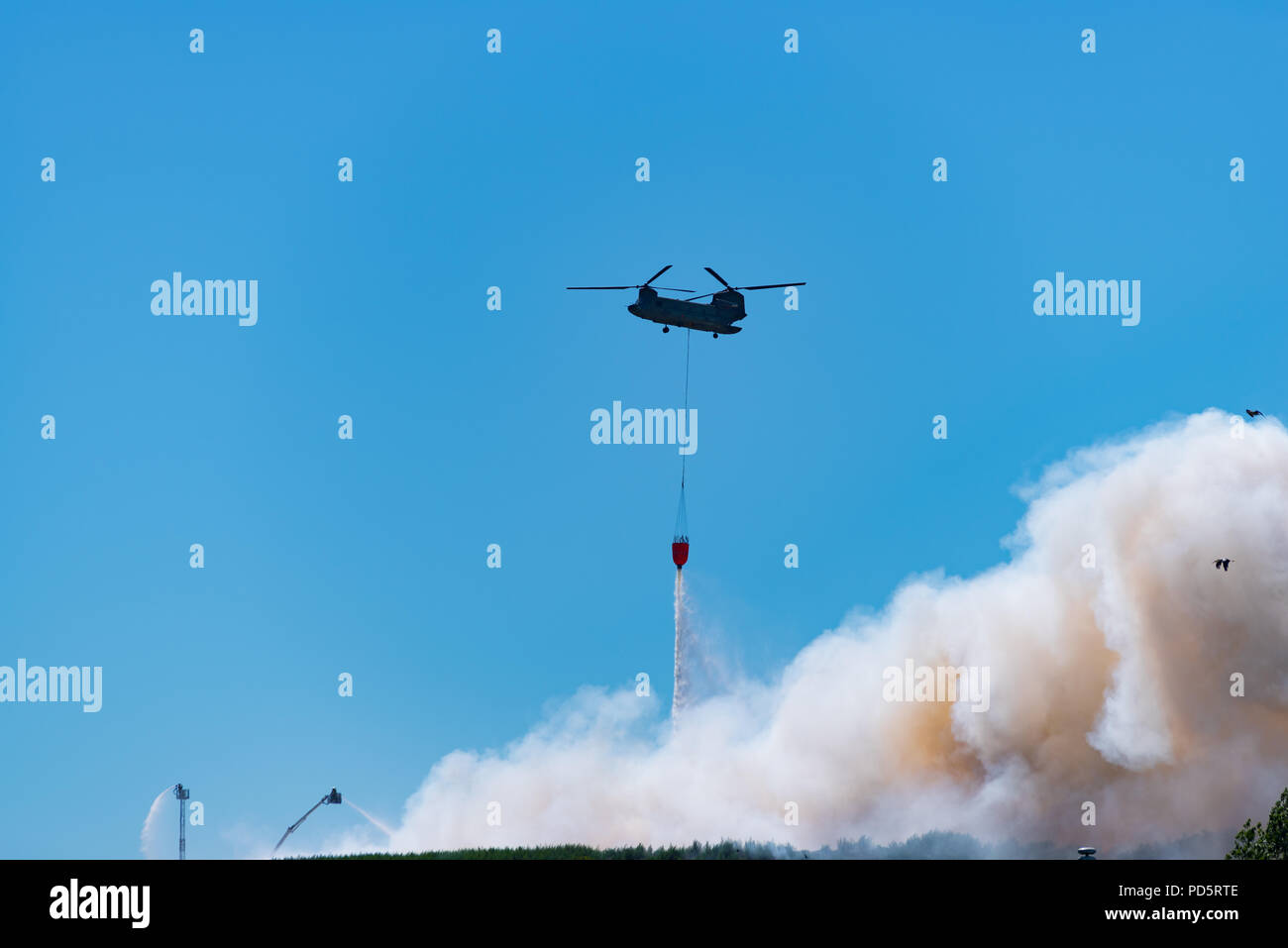 HENGELO, NETHERLANDS - JULY 1, 2018: Dutch Chinook army helicopter ...