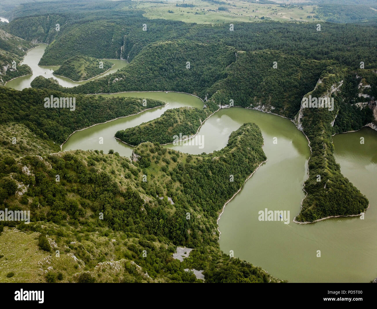The Uvac Gorge in southern Serbia is especially known for entrenched ...