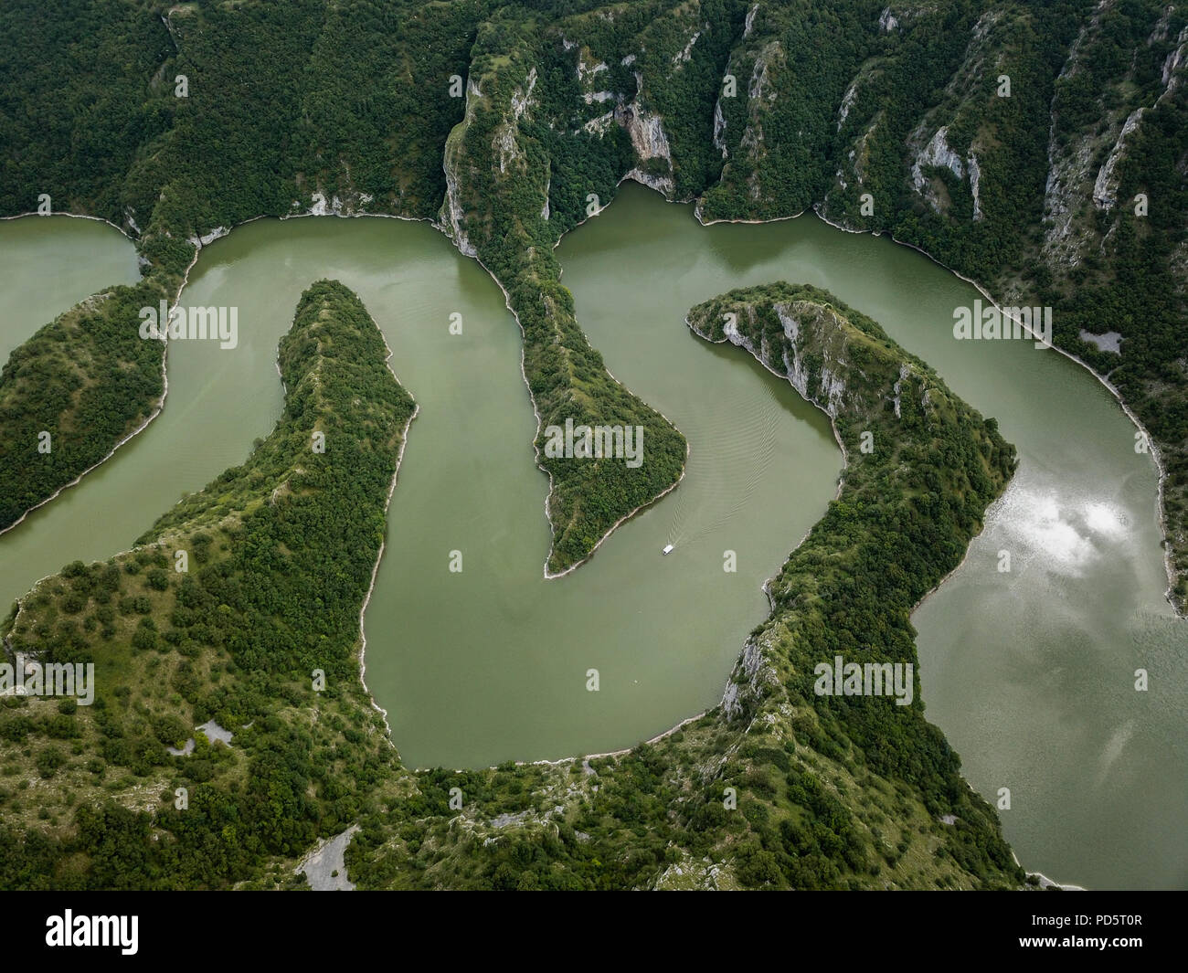 The Uvac Gorge in southern Serbia is especially known for entrenched ...