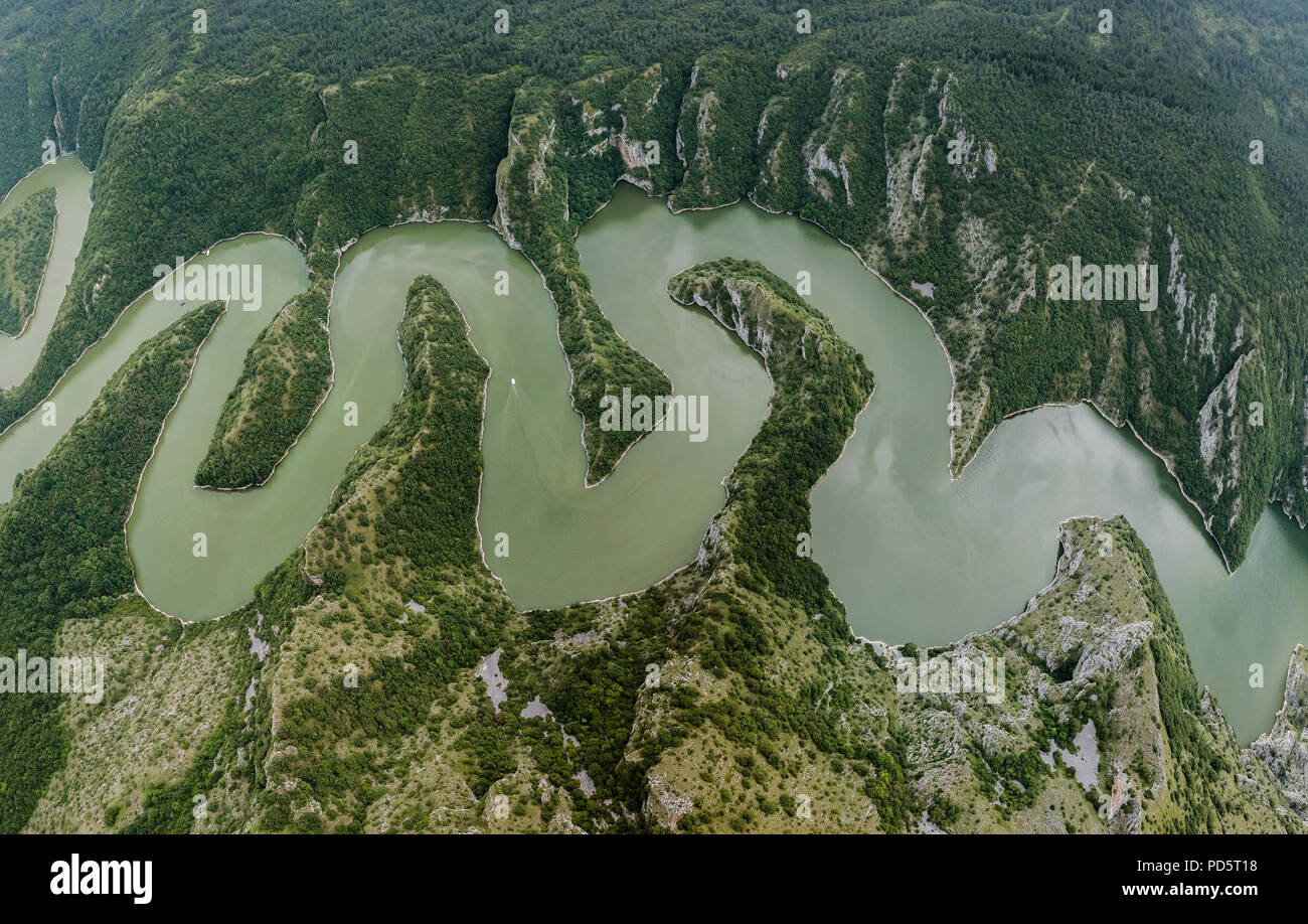 The Uvac Gorge in southern Serbia is especially known for entrenched ...