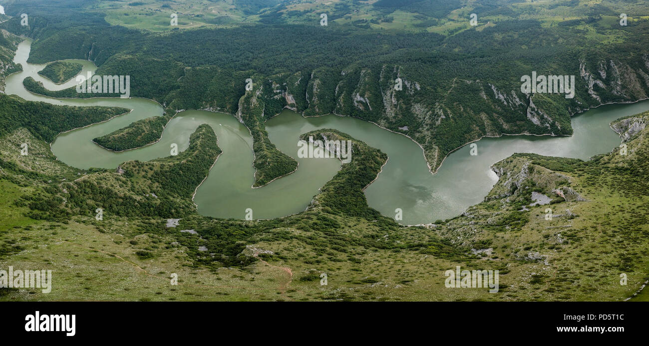 The Uvac Gorge in southern Serbia is especially known for entrenched ...