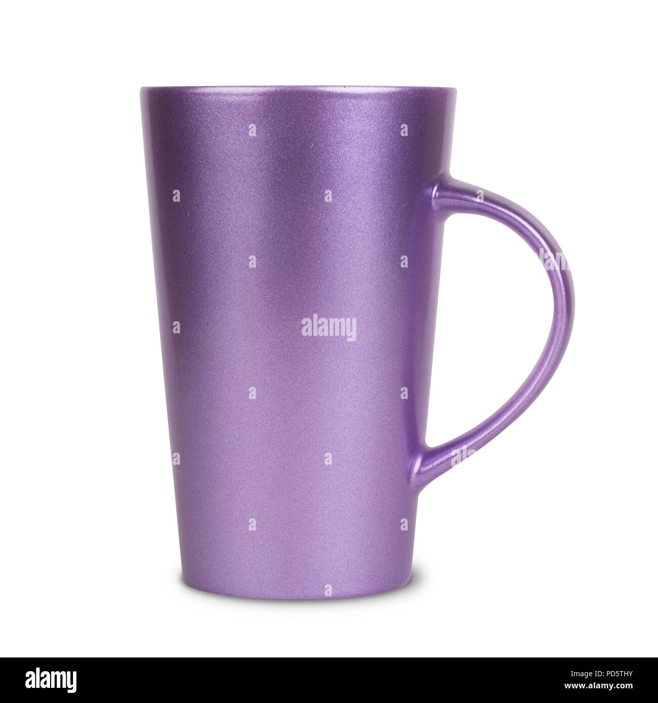 Modern tall mug isolated on white background, front view Stock Photo ...