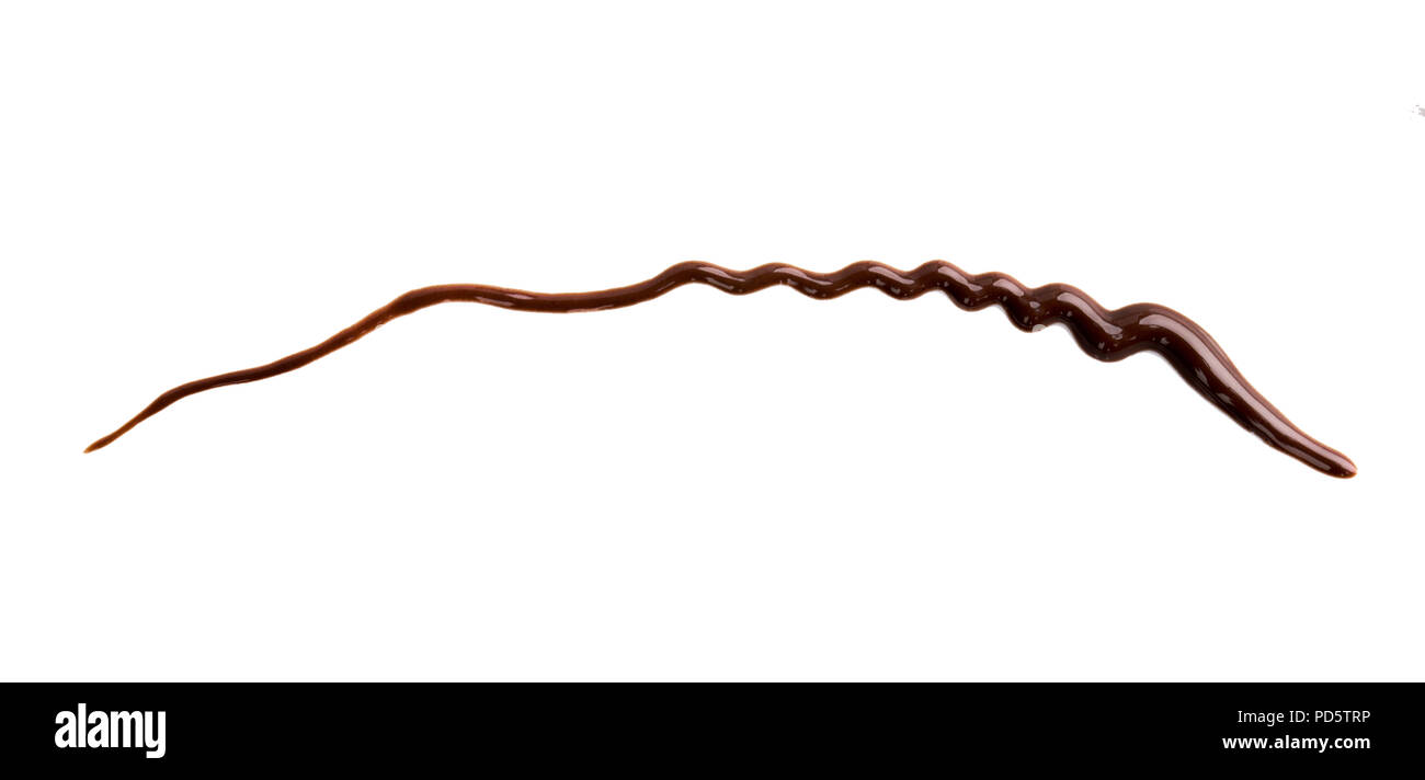 Decorative hot chocolate line for dessert isolated on white background ...