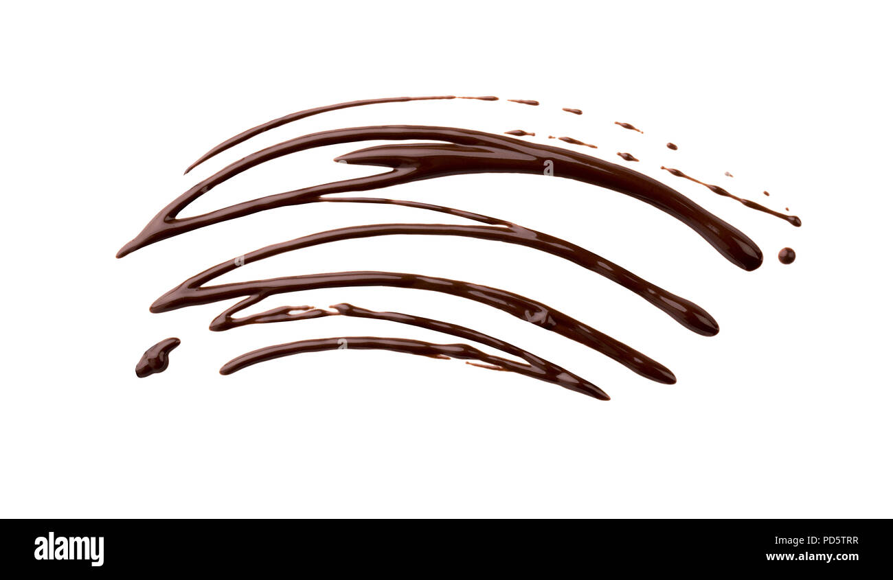 Decorative hot chocolate line for dessert isolated on white background ...