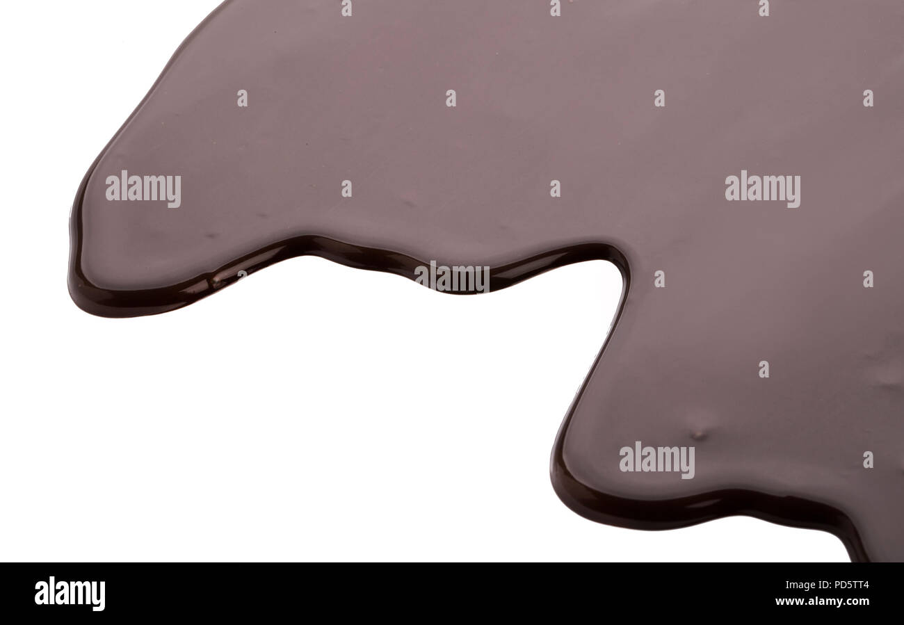 Liquid drops of hot black chocolate isolated on white background Stock ...