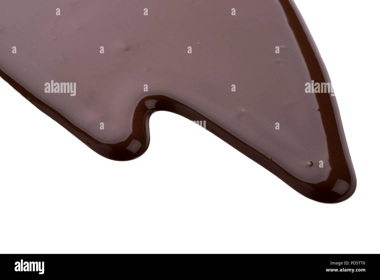 Liquid drops of hot black chocolate isolated on white background Stock ...