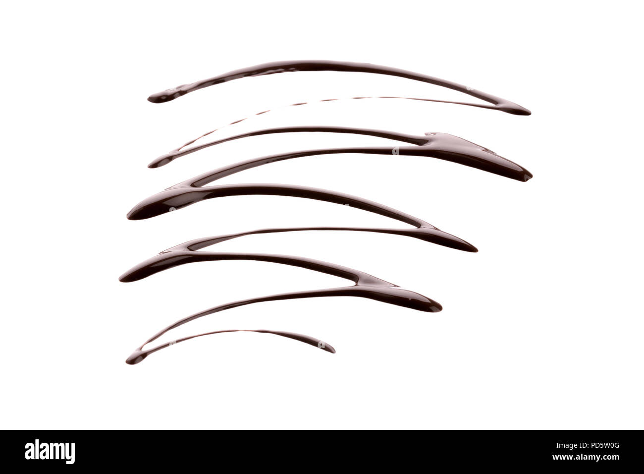 Decorative hot chocolate line for dessert isolated on white background ...