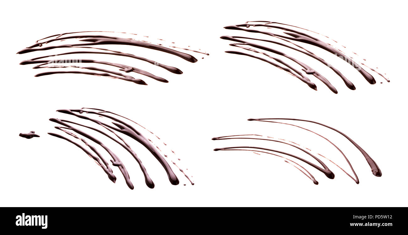 Decorative hot chocolate line for dessert isolated on white background ...