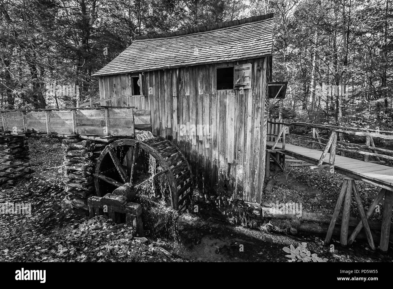 View water mill Black and White Stock Photos & Images - Alamy