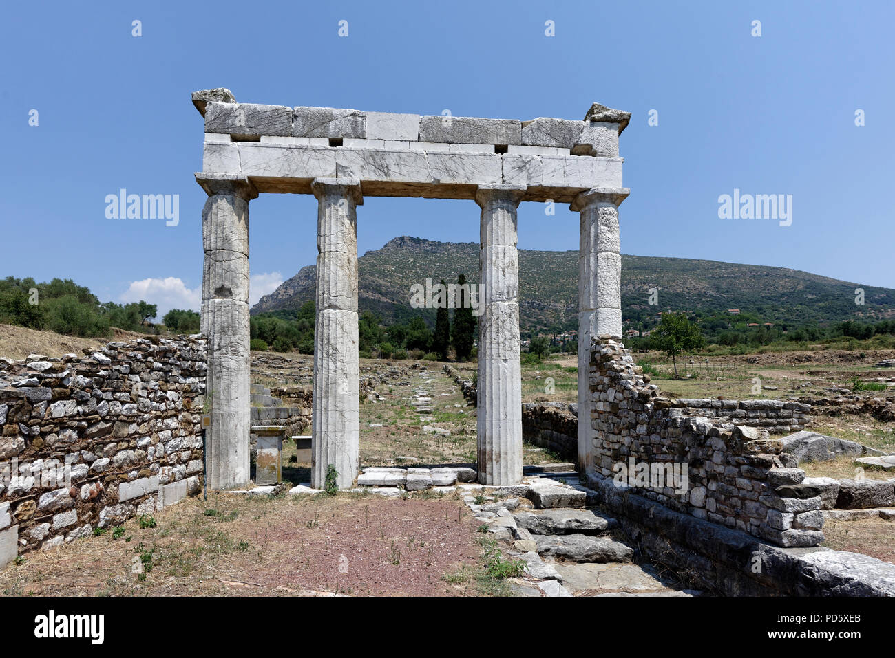 The Doric Propylon (entrance) of the Gymnasium which was constructed in ...