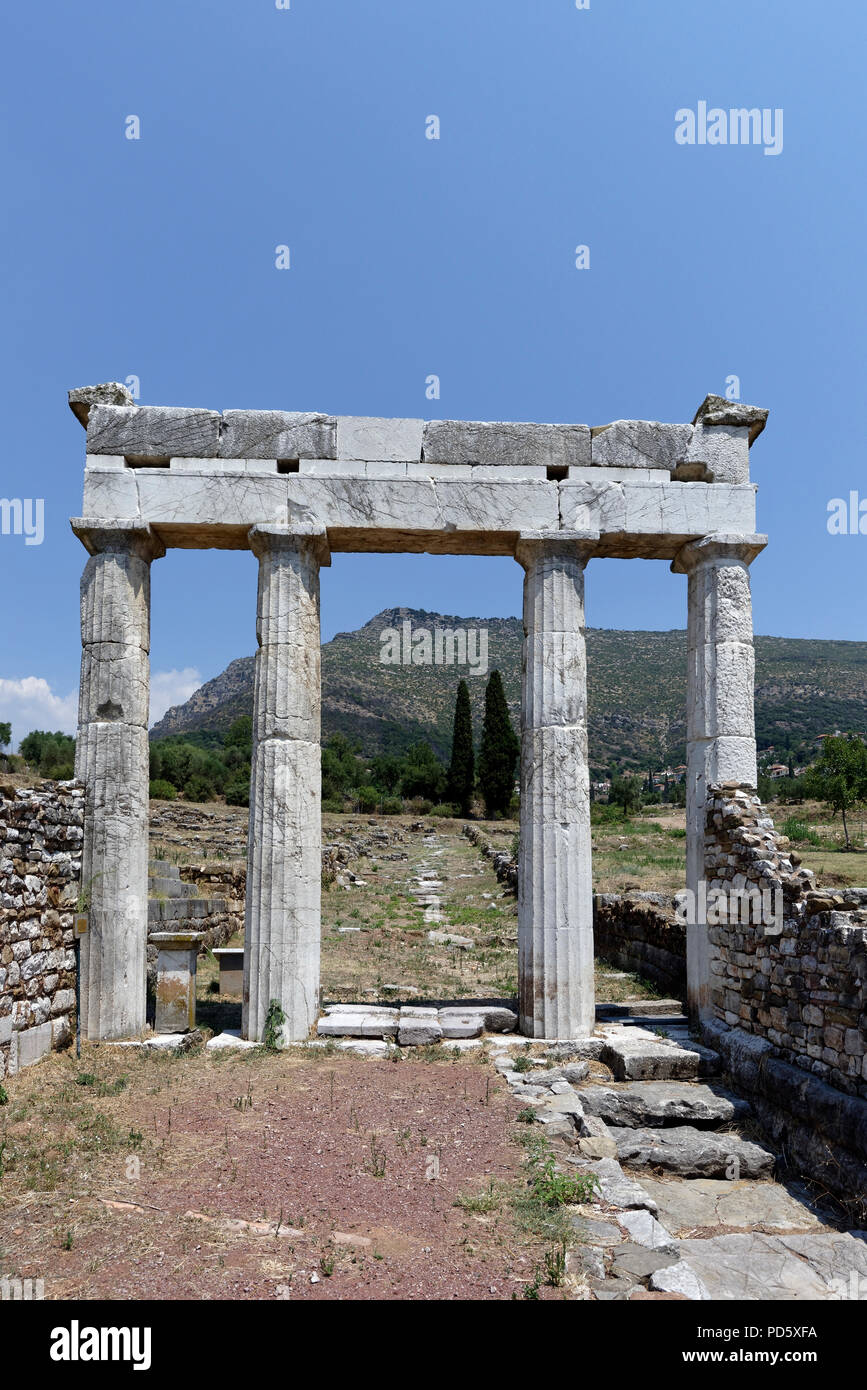 The Doric Propylon (entrance) of the Gymnasium which was constructed in ...