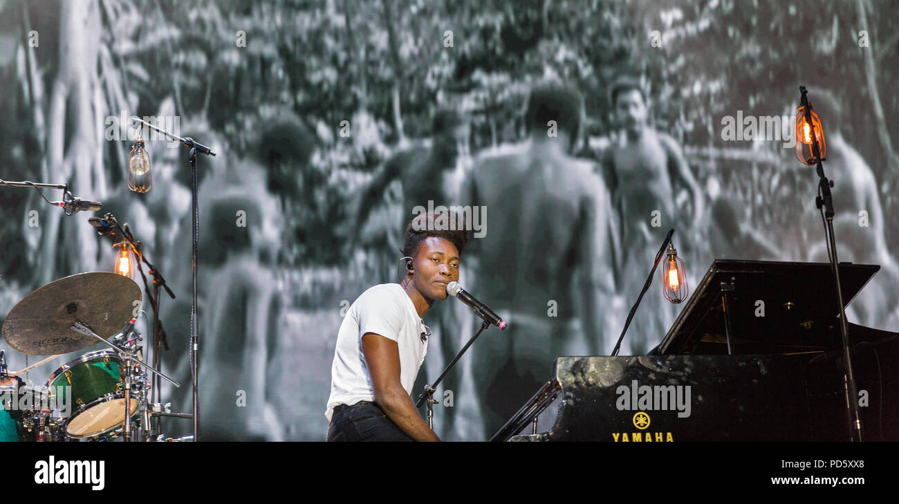 KIEV, UKRAINE - JULY 06, 2018: Benjamin Clementine, English artist ...