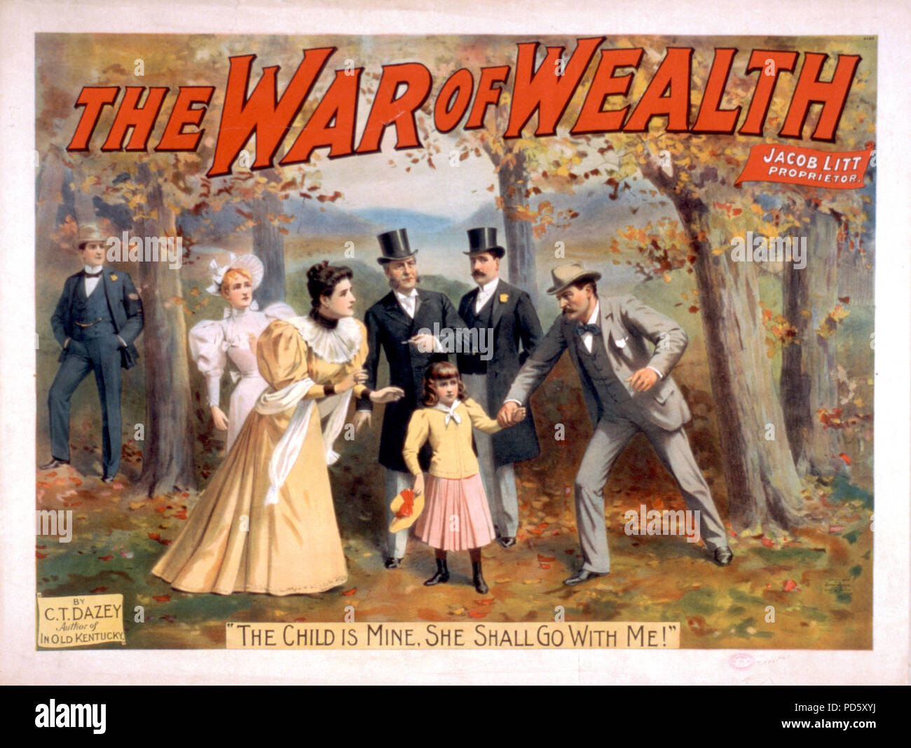 The War of Wealth Poster ca. 1895 Stock Photo - Alamy