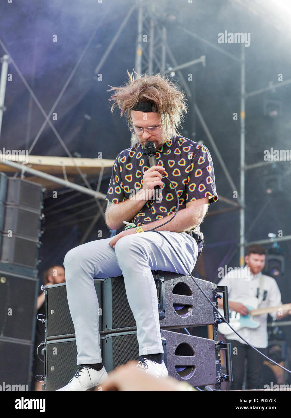 KIEV, UKRAINE - JULY 08, 2018: Enter Shikari, a British alternative ...