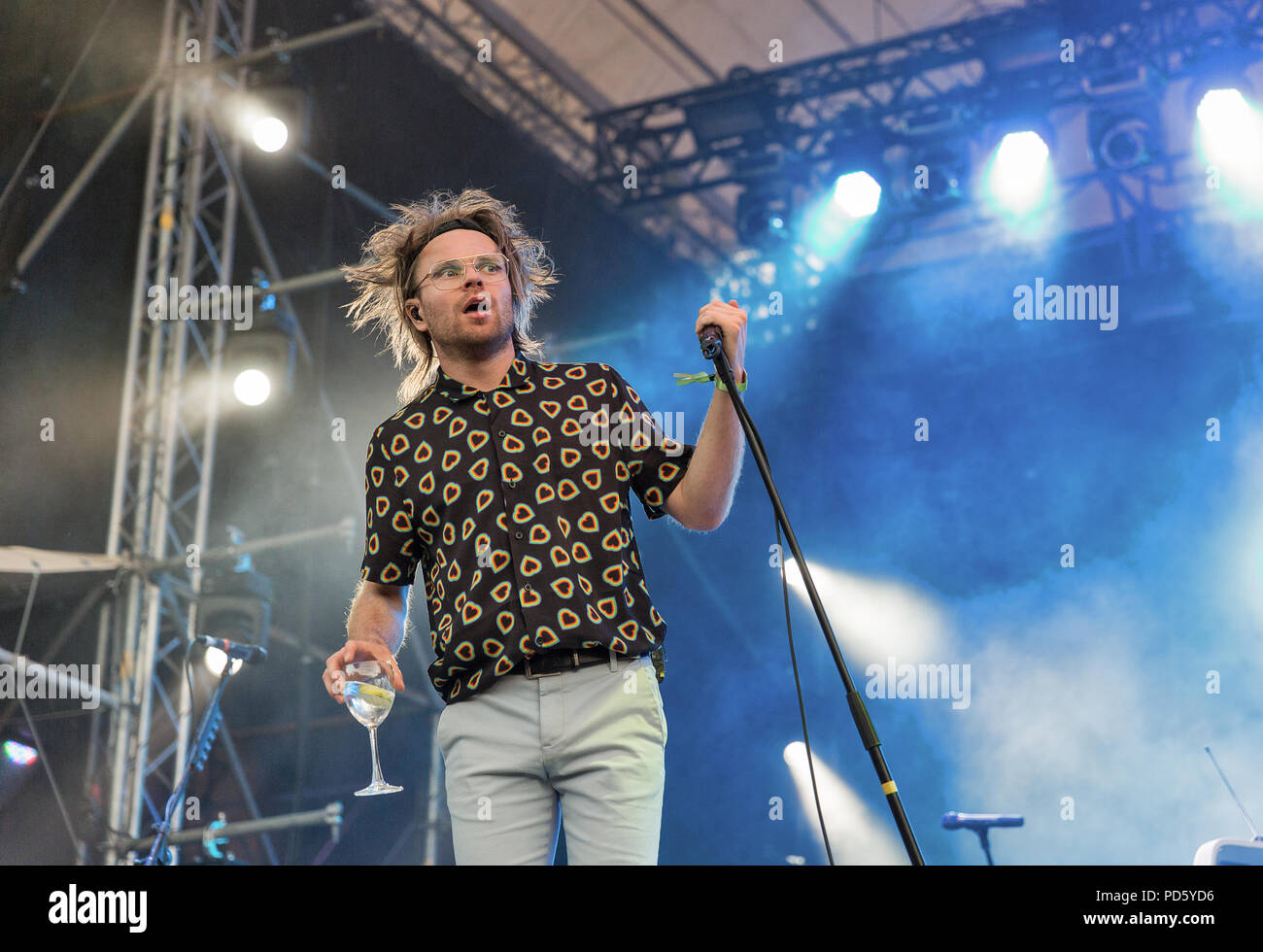 KIEV, UKRAINE - JULY 08, 2018: Enter Shikari, a British alternative ...