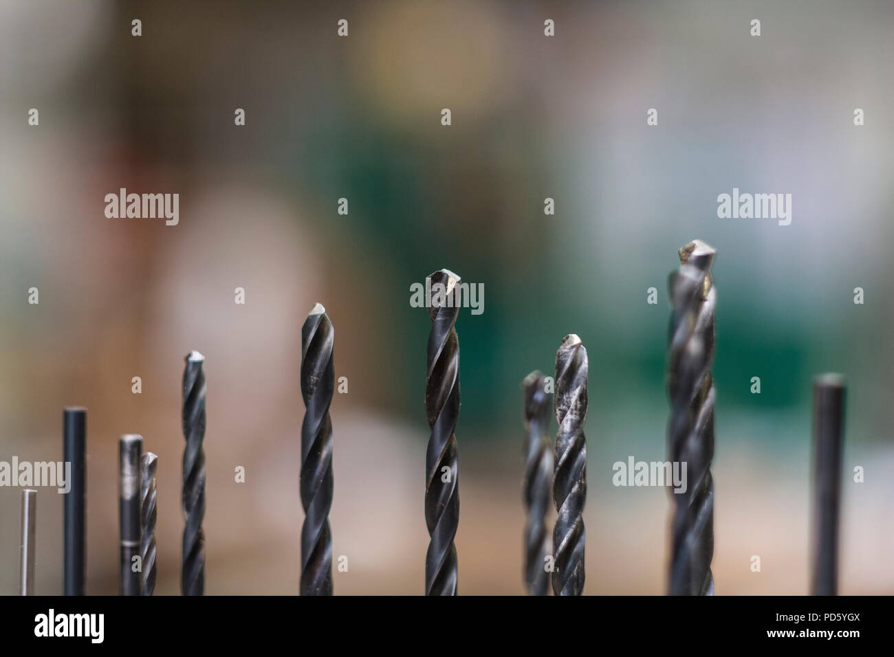 Used drill bit selection collection for metal steel and wood crafting ...