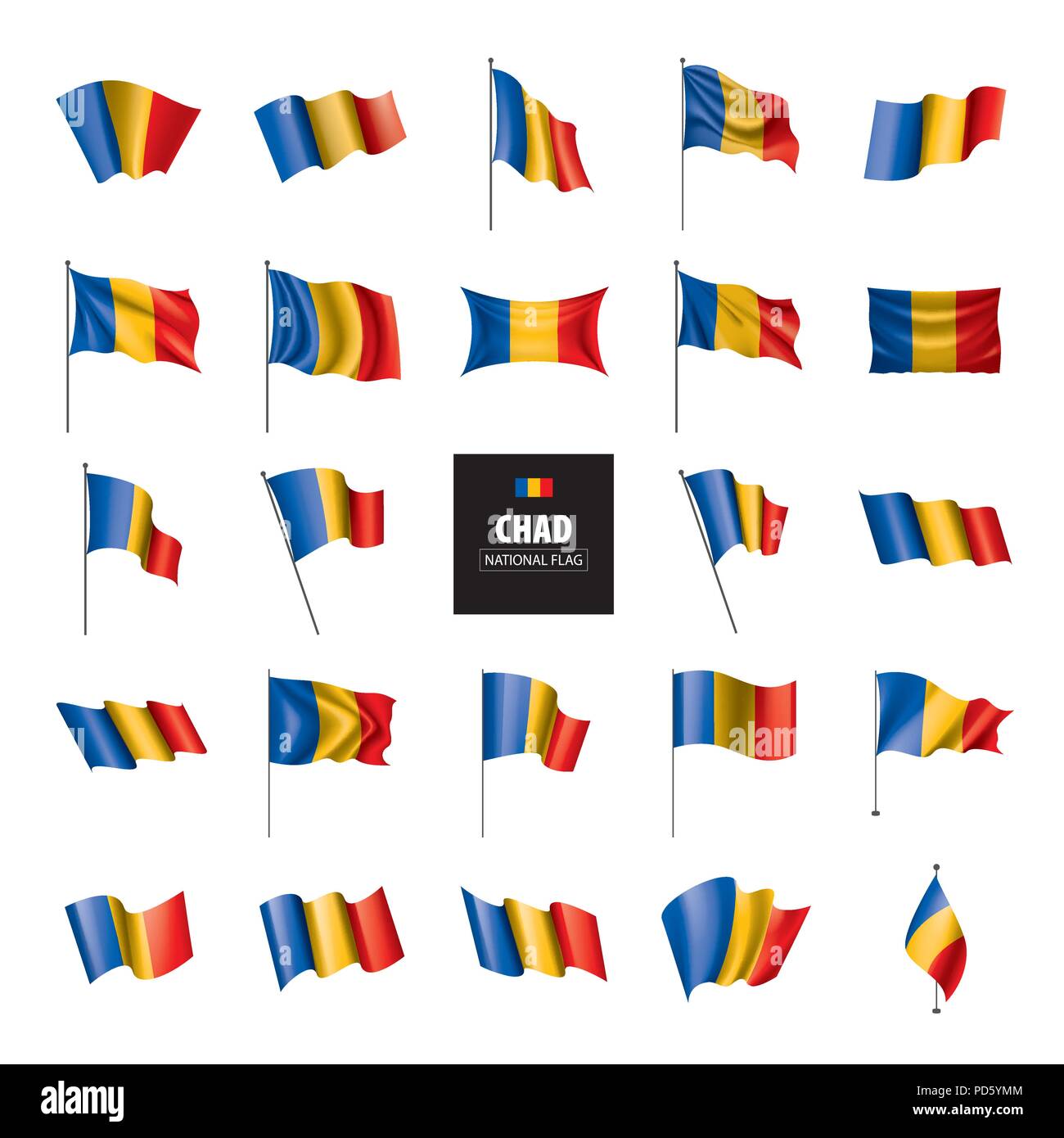 Chad flag, vector illustration Stock Vector Image & Art - Alamy