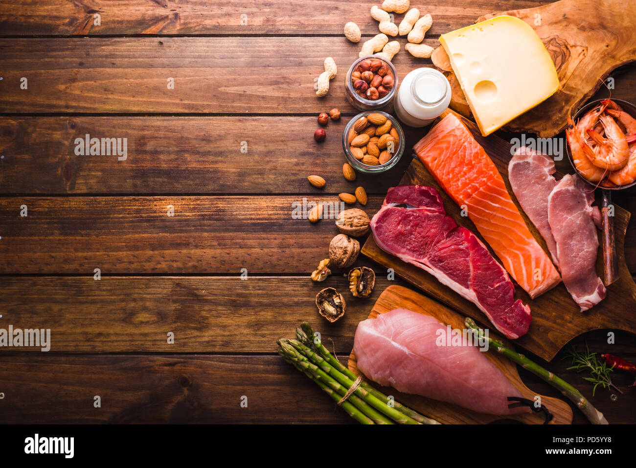 Large group of food, healthy food for a protein diet Stock Photo - Alamy